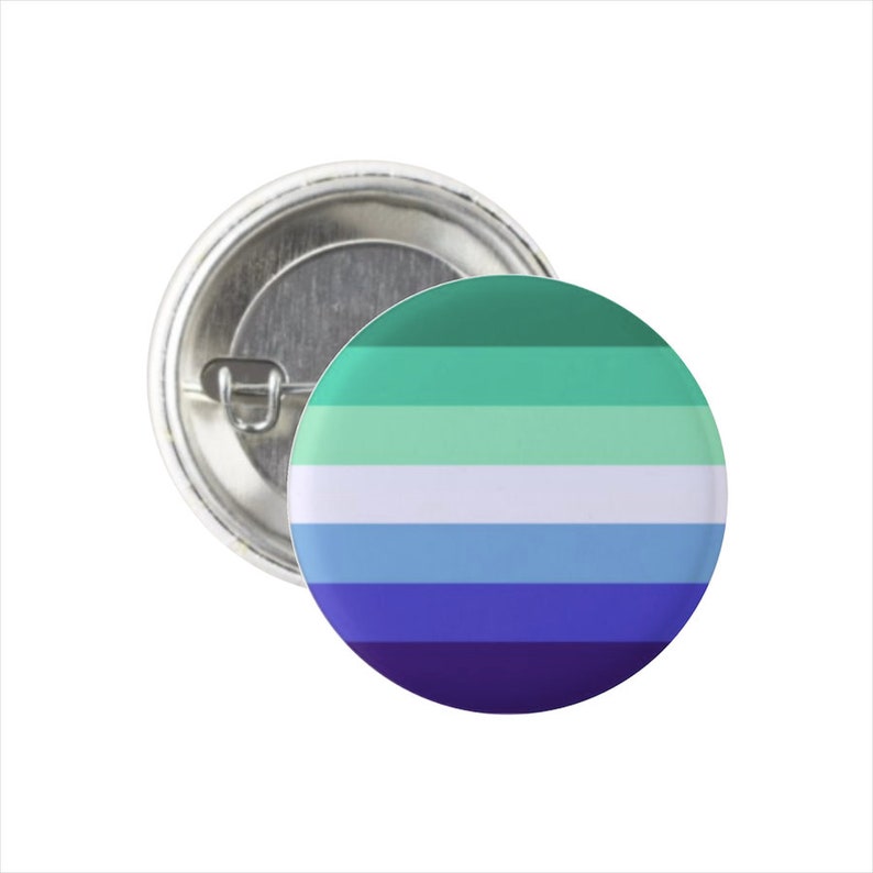 Gay Man Gay Male Gay Bear Pride Flag Pin Round Circle Button ~ 1" Pin 1 ...