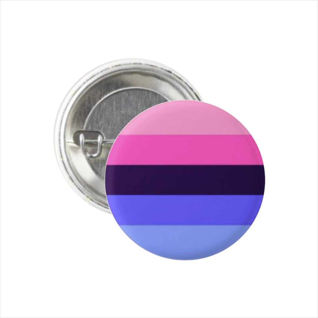 Omnisexual Pride Flag Pin Round Circle Button ~ 1" Pin 1.5" Pin 2.25 ...