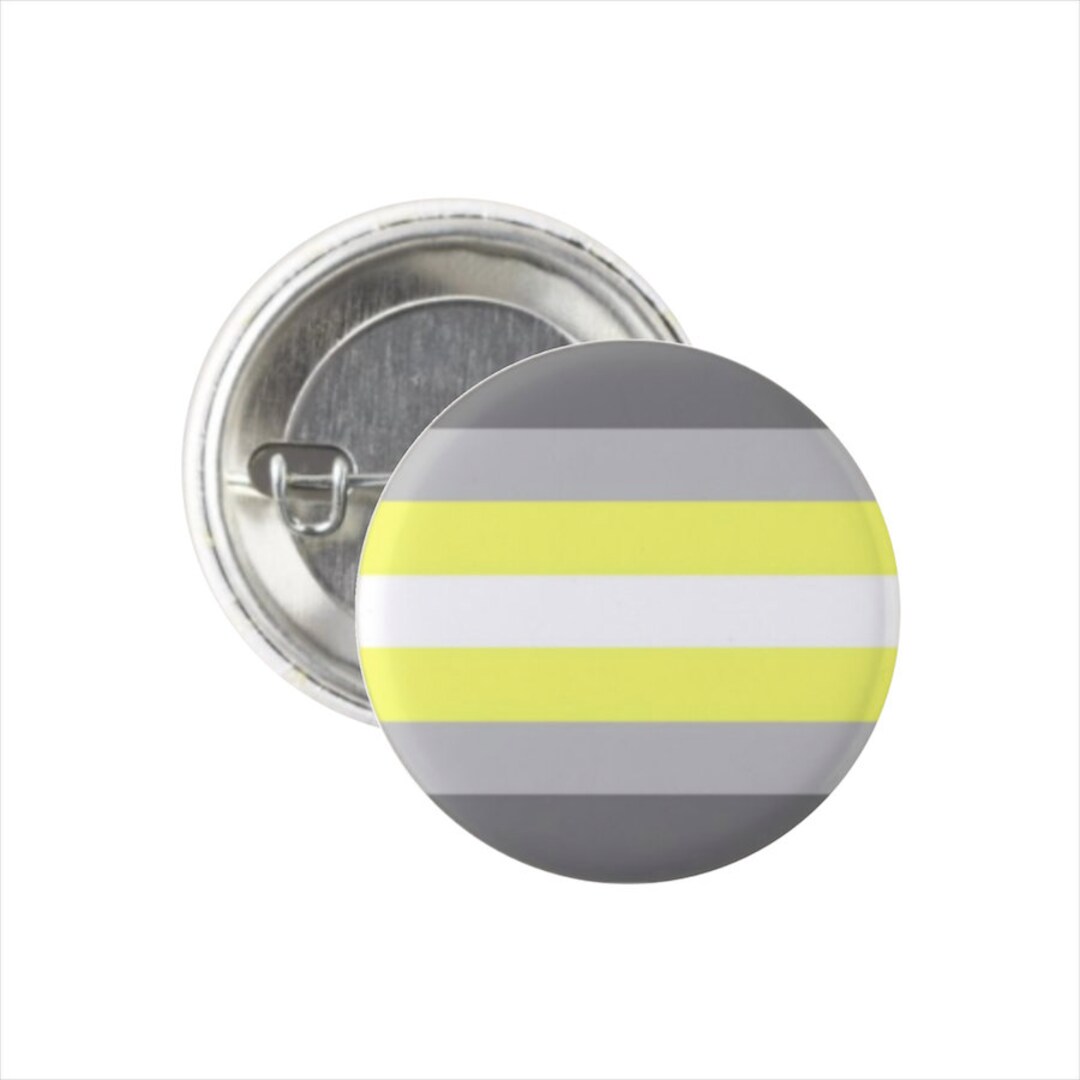 Deminonbinary Demigender Pride Flag Pin Round Circle Button ~ 1" Pin 1. ...