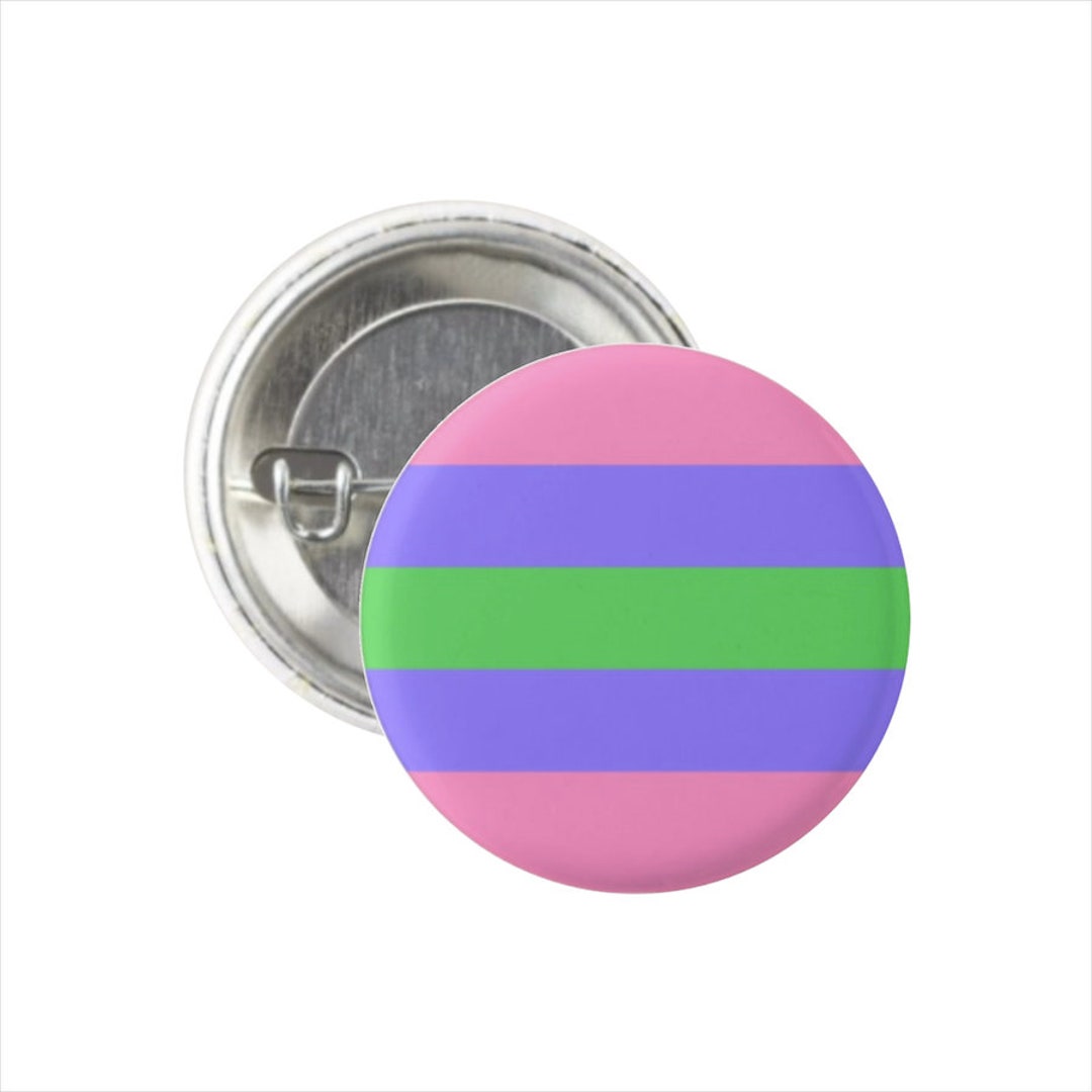 Trigender Pride Flag Pin Round Circle Button ~ 1" Pin 1.5" Pin 2.25 ...