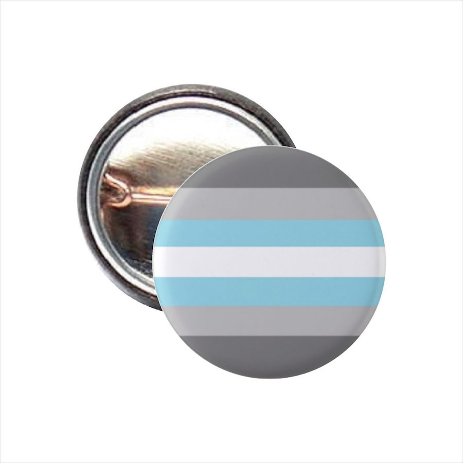 Demi Boy Pride Flag Pin Round Circle Button ~ 1" Pin 1.5" Pin 2.25" Pin ...