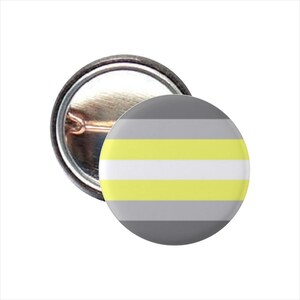 Deminonbinary Demigender Pride Flag Pin Round Circle Button ~ 1" Pin 1. ...