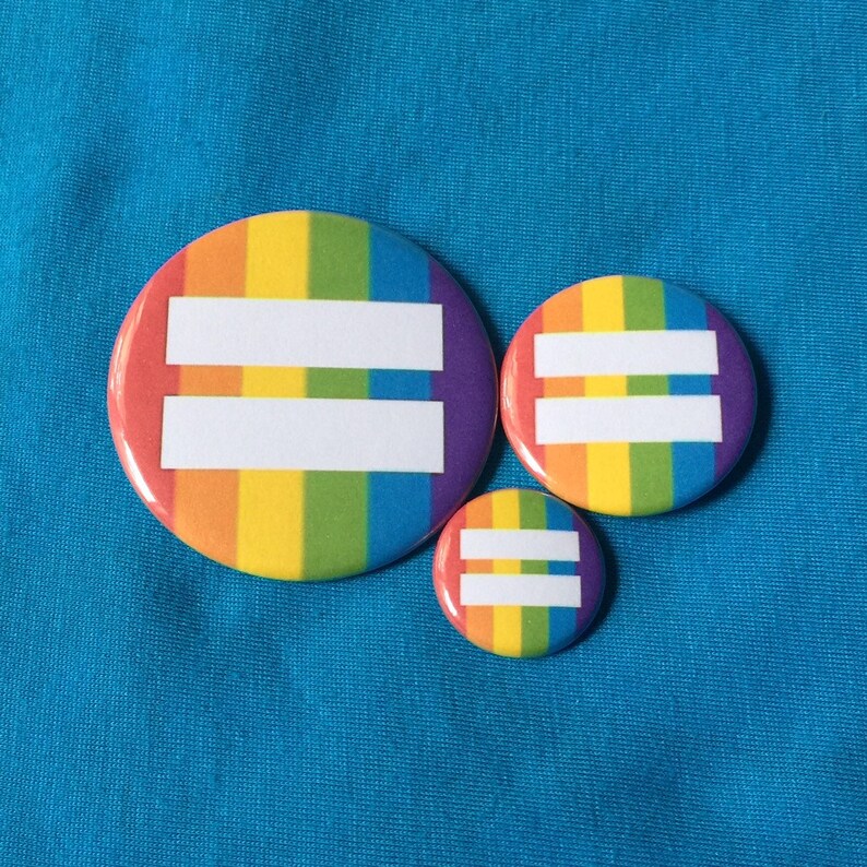Equality Sign Equal Sign Rainbow Lgbtq Pride Flag Pin Badge Etsy