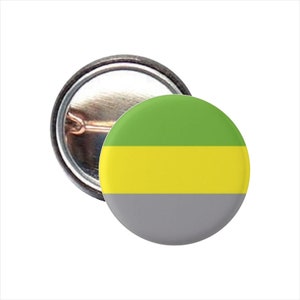 Lithromantic Akoiromantic Pride Flag Pin Round Circle Button ~ 1" Pin 1 ...