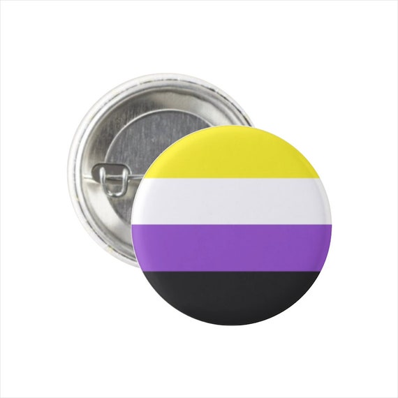 Gender Nonbinary Pride Flag Pin Round Circle Button 1 | Etsy