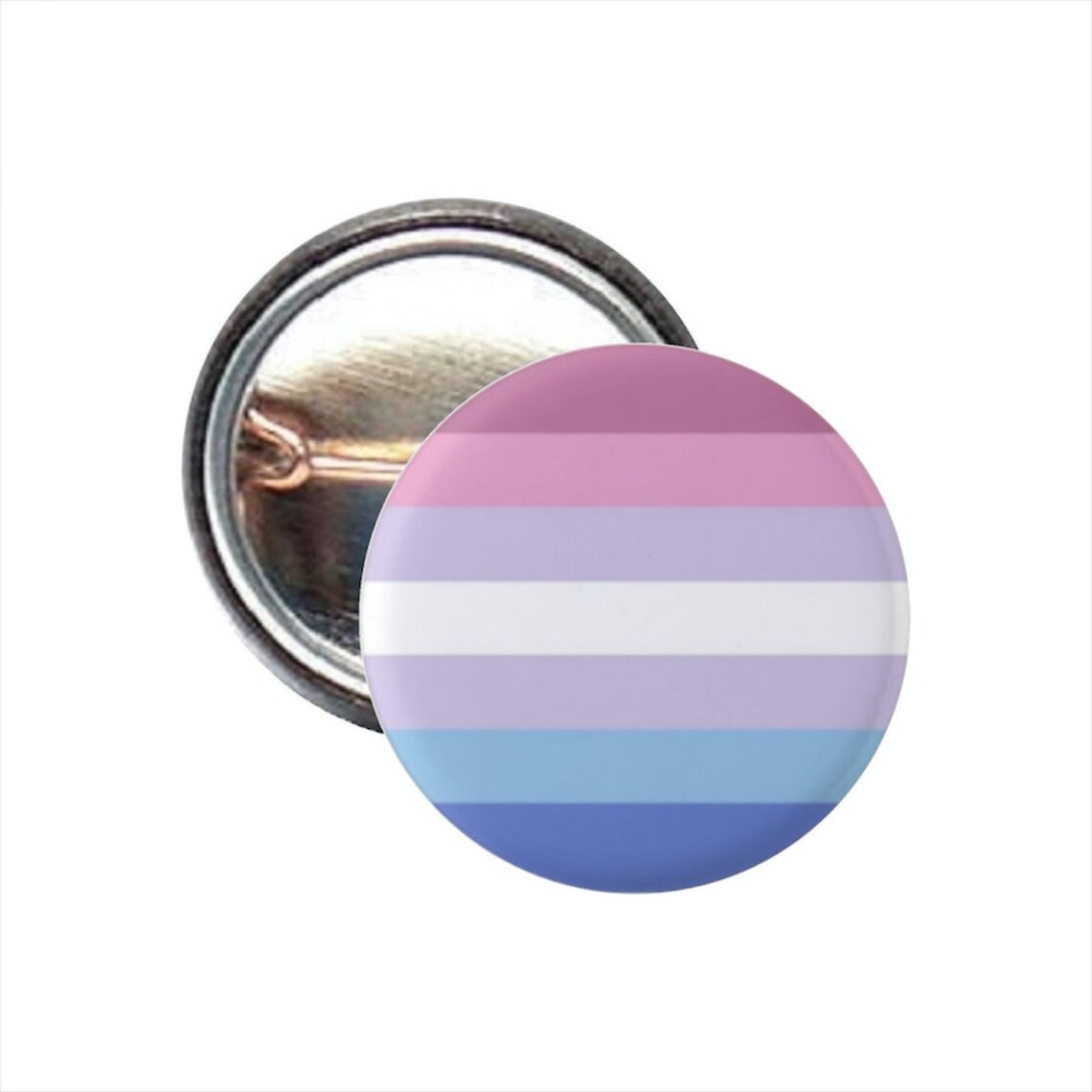 Bigender Pride Flag Pin Round Circle Button ~ 1" Pin 1.5" Pin 2.25" Pin ...