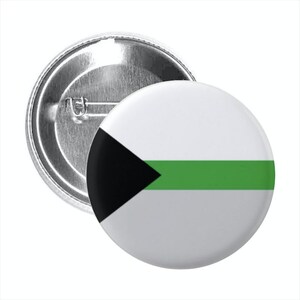 Demiromantic Pride Flag Pin Round Circle Button ~ 1" Pin 1.5" Pin 2.25 ...