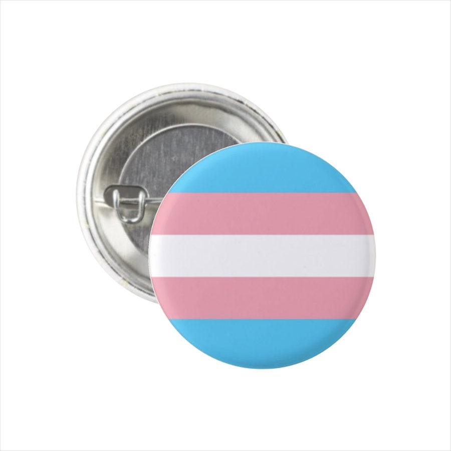 Transgender Trans Classic Pride Flag Pin Round Circle Button | Etsy