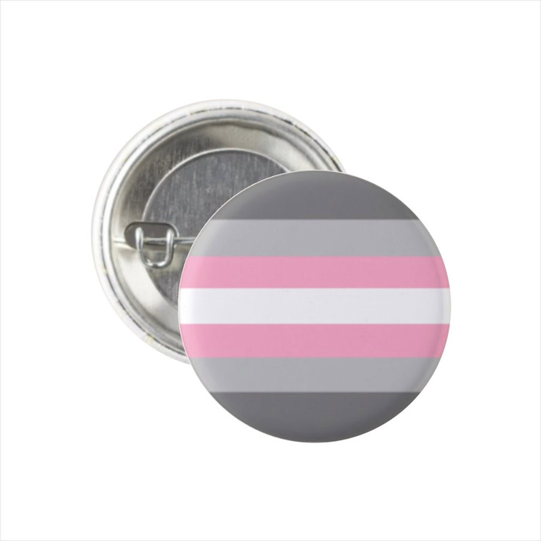 Demi Girl Pride Flag Pin Round Circle Button ~ 1" Pin 1.5" Pin 2.25 ...