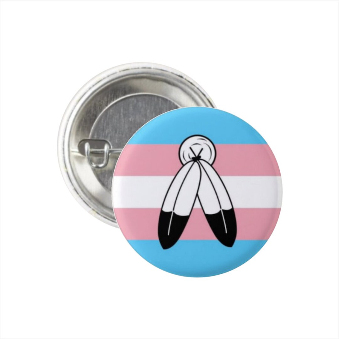 Native American Two Spirit Transgender Trans LGBTQ Pride Flag Pin Round ...
