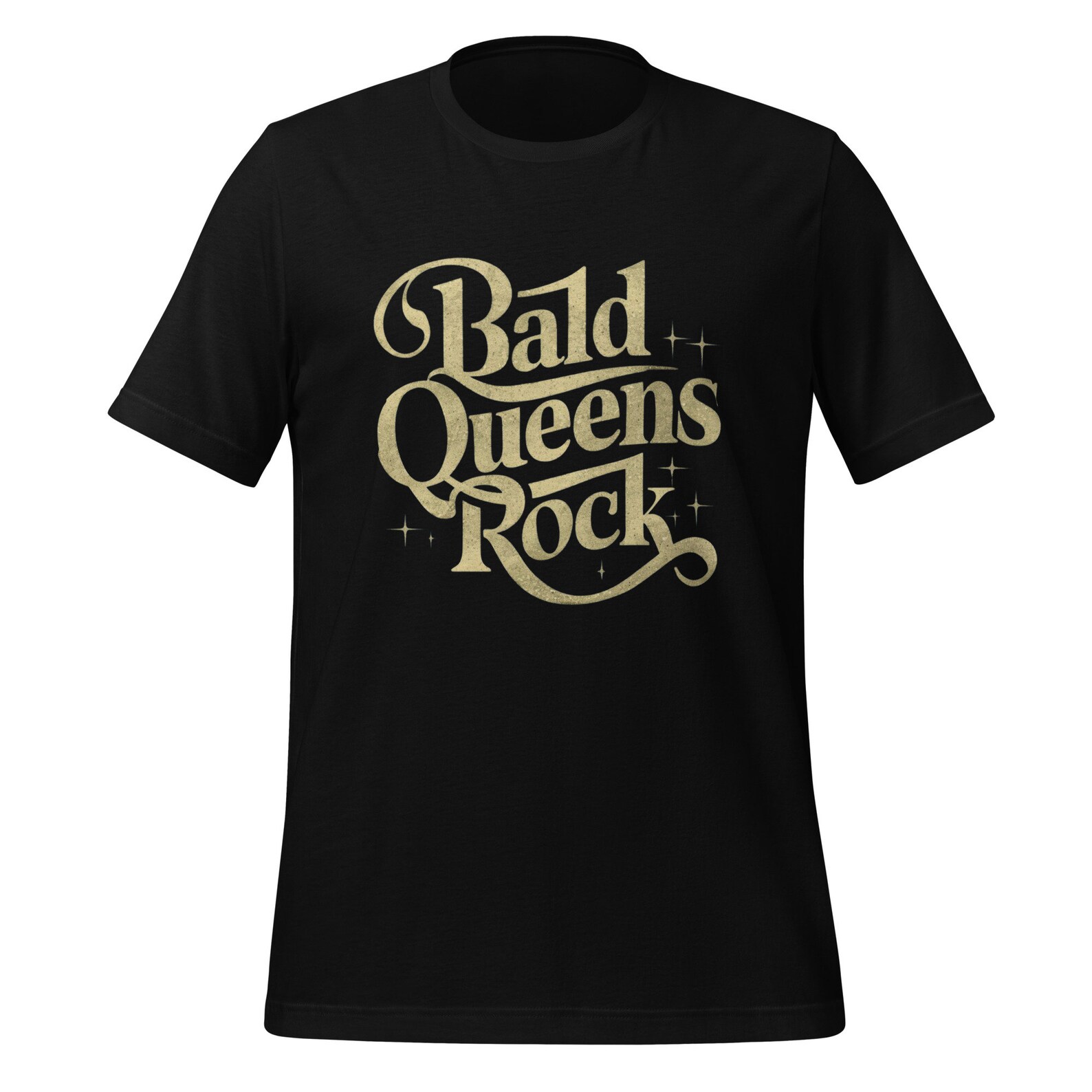Bald Queens Rock T-shirt - Shaved Head Empowerment Tee - Bald and ...