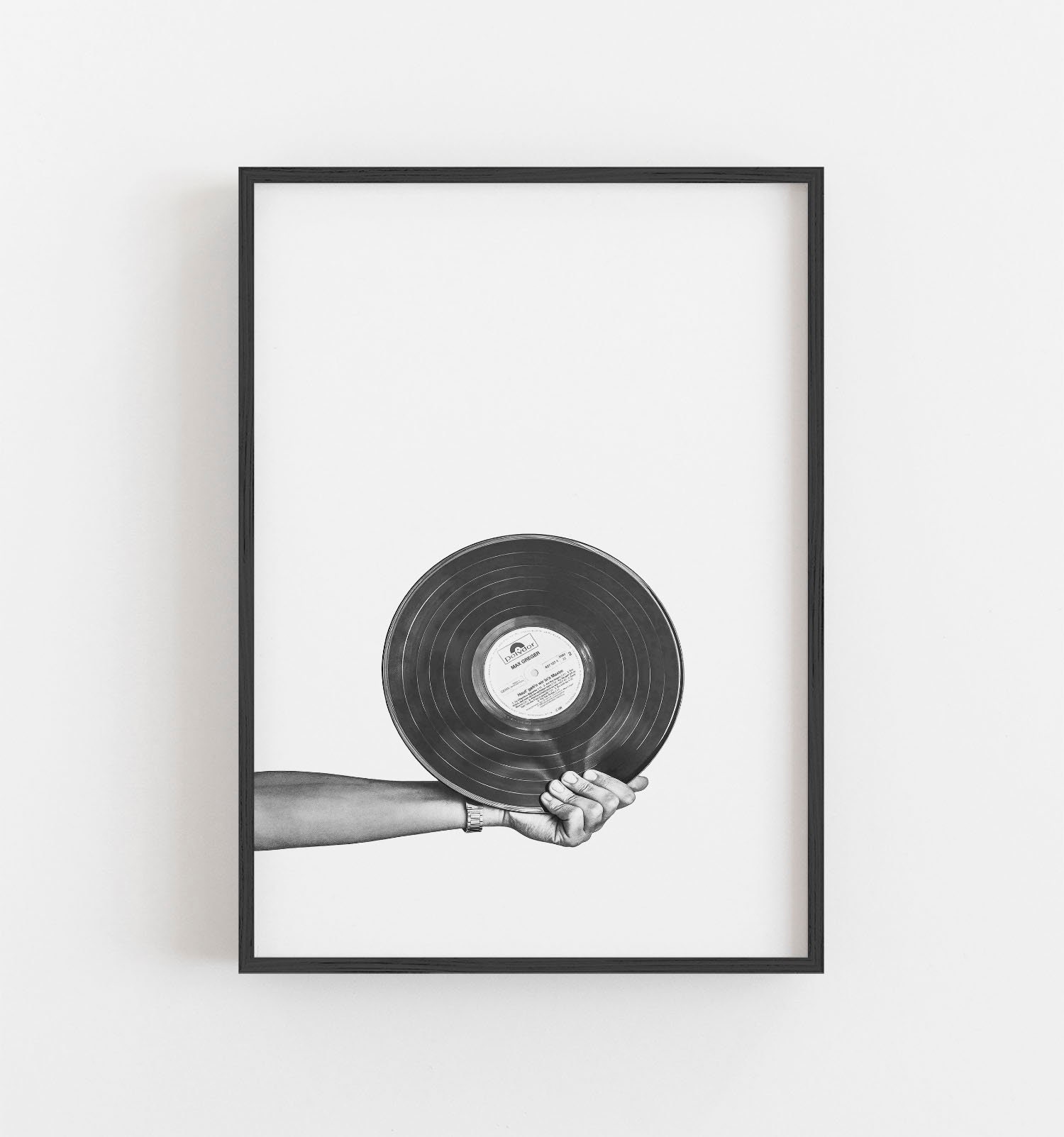 Vinyl Record Player Print Set: Black and White Wall Art (digital ...