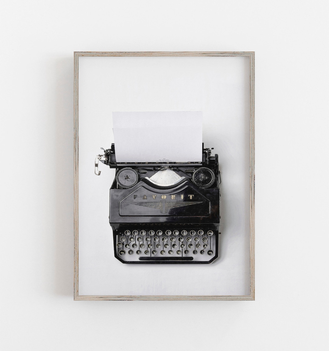 Typewriter Wall Art, Black and White Art, Retro Typewriter Art, Home ...