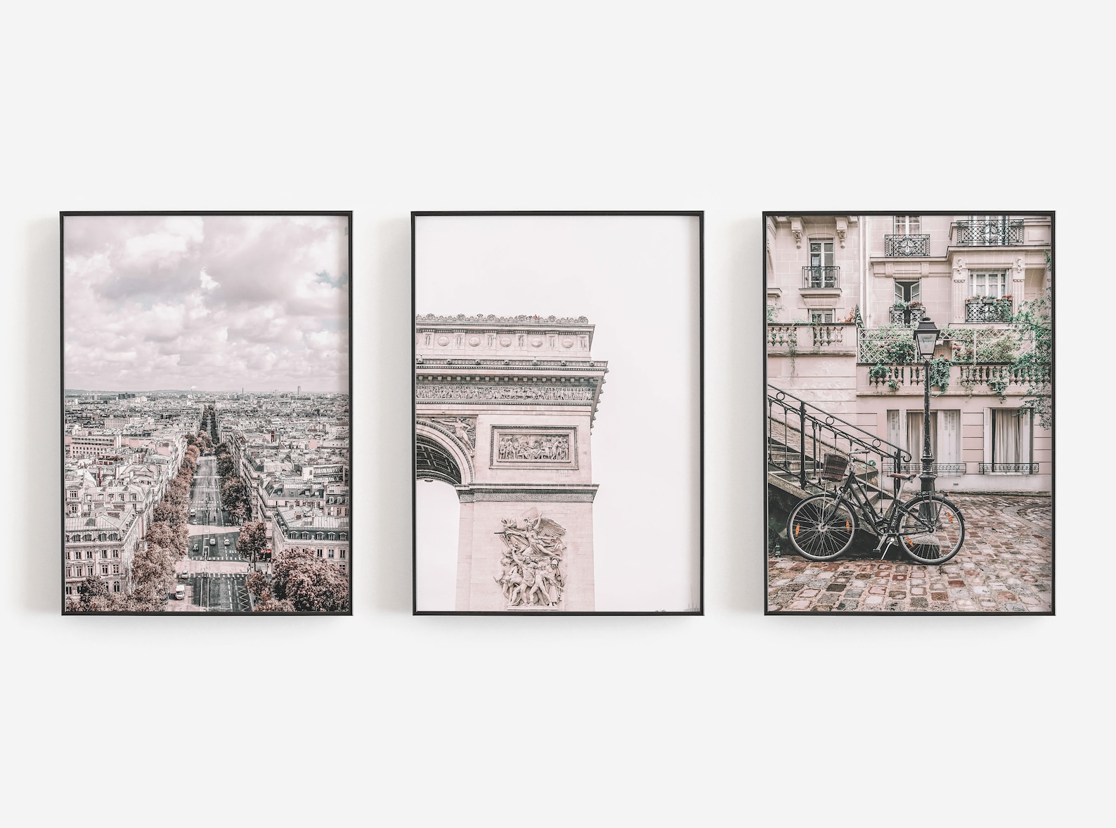 Paris Prints Set of 9 Prints Paris France Wall Art Pastel - Etsy Australia