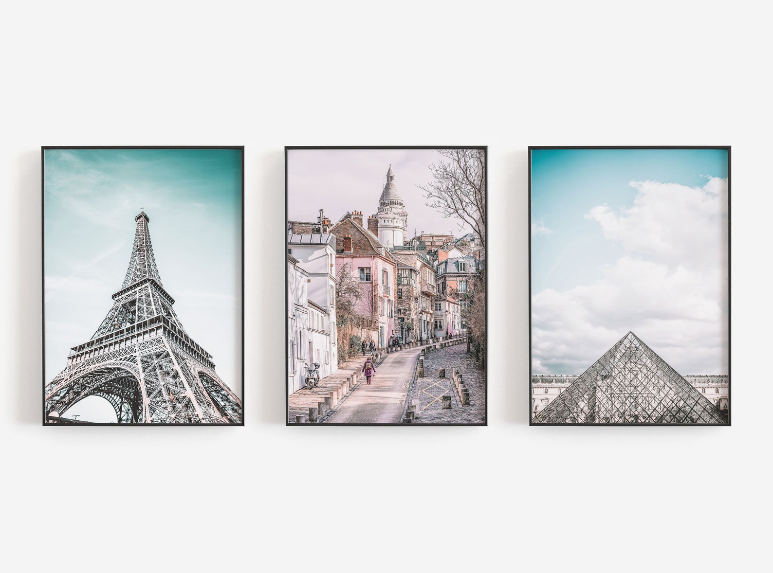 Paris Prints Set of 9 Prints Paris France Wall Art Pastel - Etsy Australia