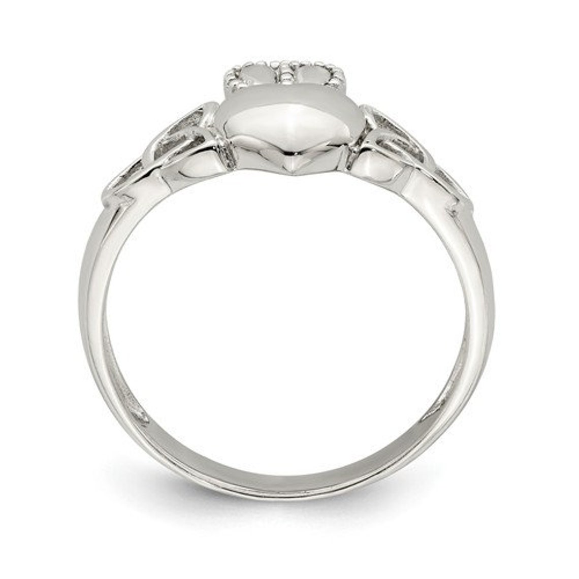 Sterling Silver High Polished Claddagh Ring | Etsy