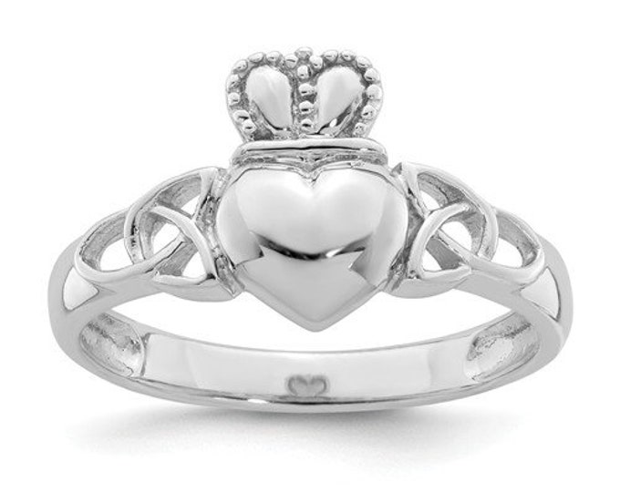 Sterling Silver High Polished Claddagh Ring - Etsy