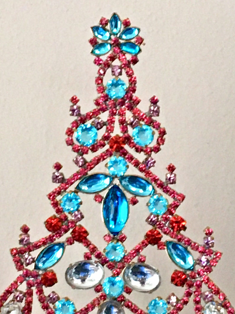 Large 8 Czech Rhinestone Tree Vintage Rhinestone Tree - Etsy