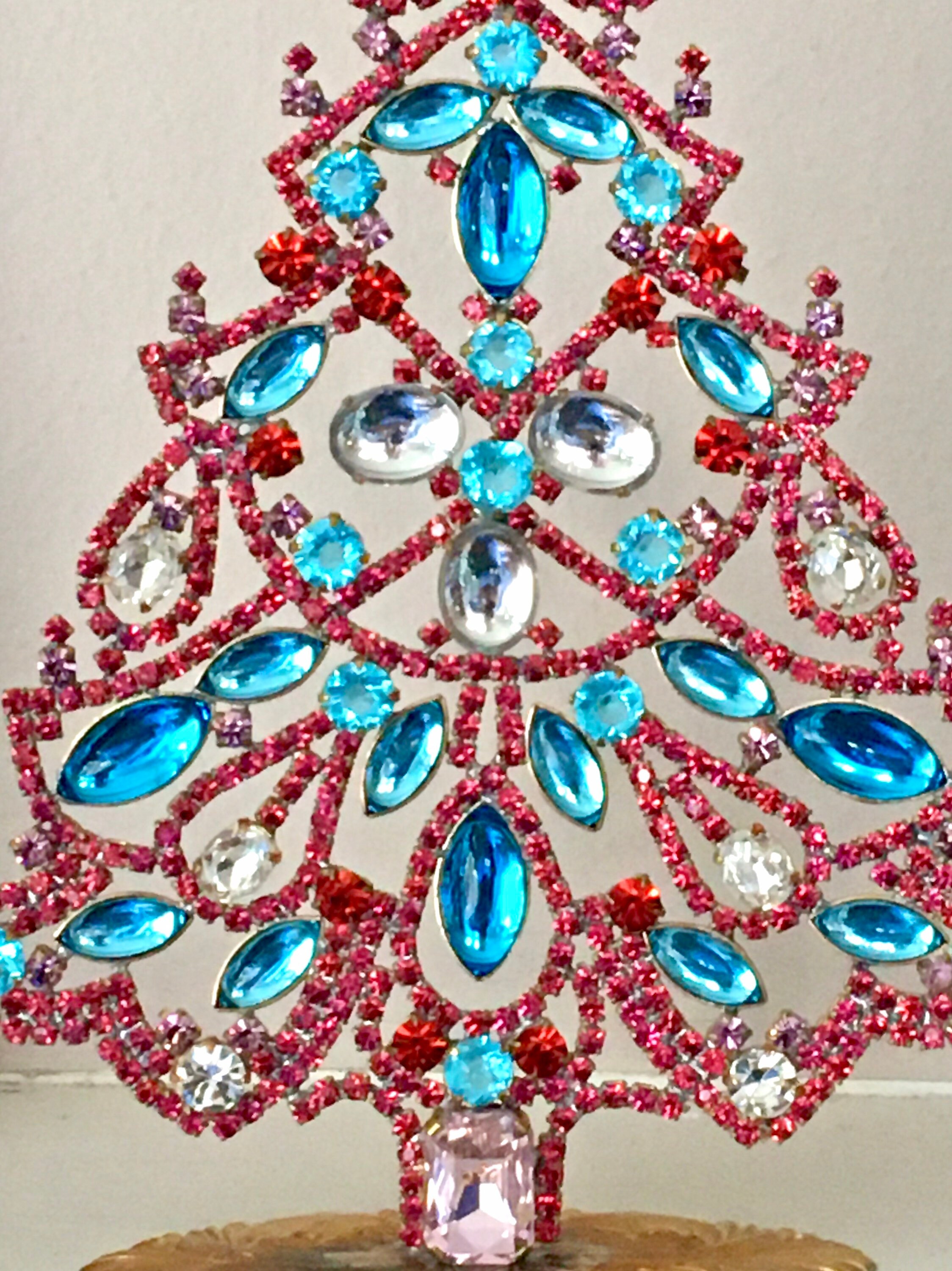 Large 8 Czech Rhinestone Tree Vintage Rhinestone Tree - Etsy