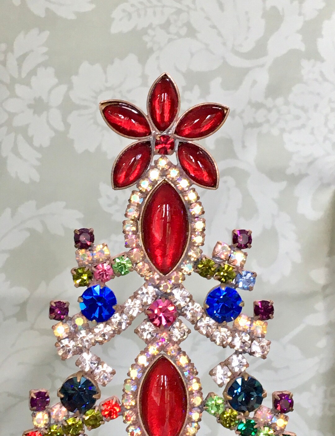 Large 7.5 Czech Rhinestone Tree, Vintage Rhinestone Tree, Rhinestone ...