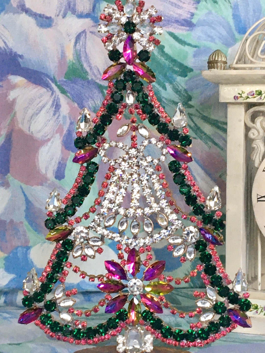 Large 7.5 Vintage Czech Rhinestone Tree - Etsy