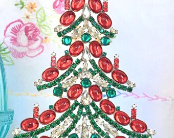 Large 7 Czech Rhinestone Tree, Vintage Rhinestone Tree, Crystal Tree ...