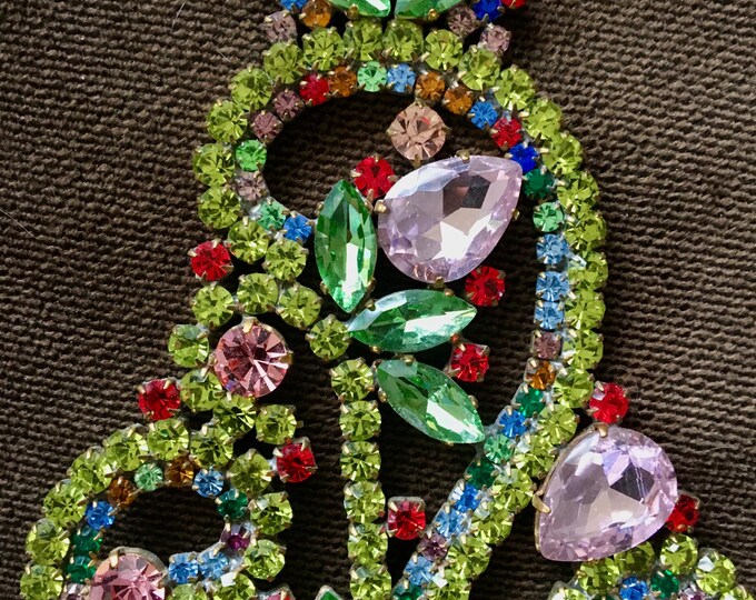 Large 7 ” Czech Rhinestone Tree, Vintage Rhinestone Tree, Crystal Tree ...