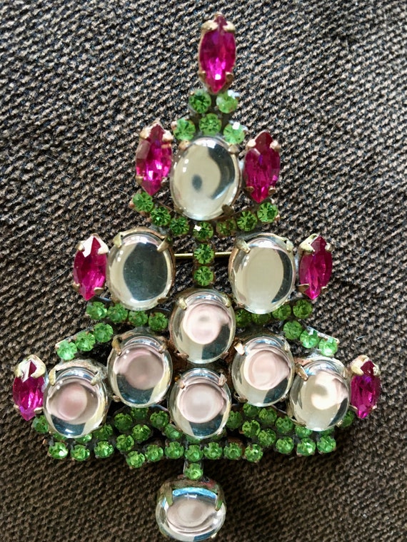 Czech 3.25” Rhinestone Brooch, Vintage Czech Brooch… - Gem