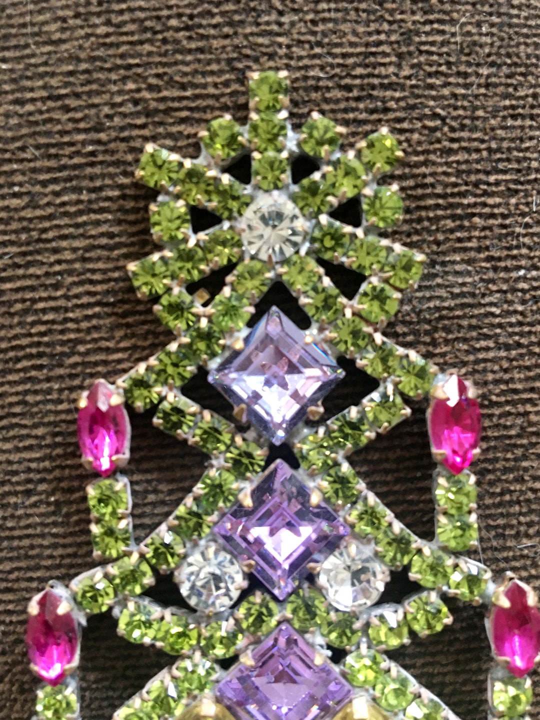 5.5" Czech Rhinestone Tree, Vintage Rhinestone Tree, Vintage Christmas ...