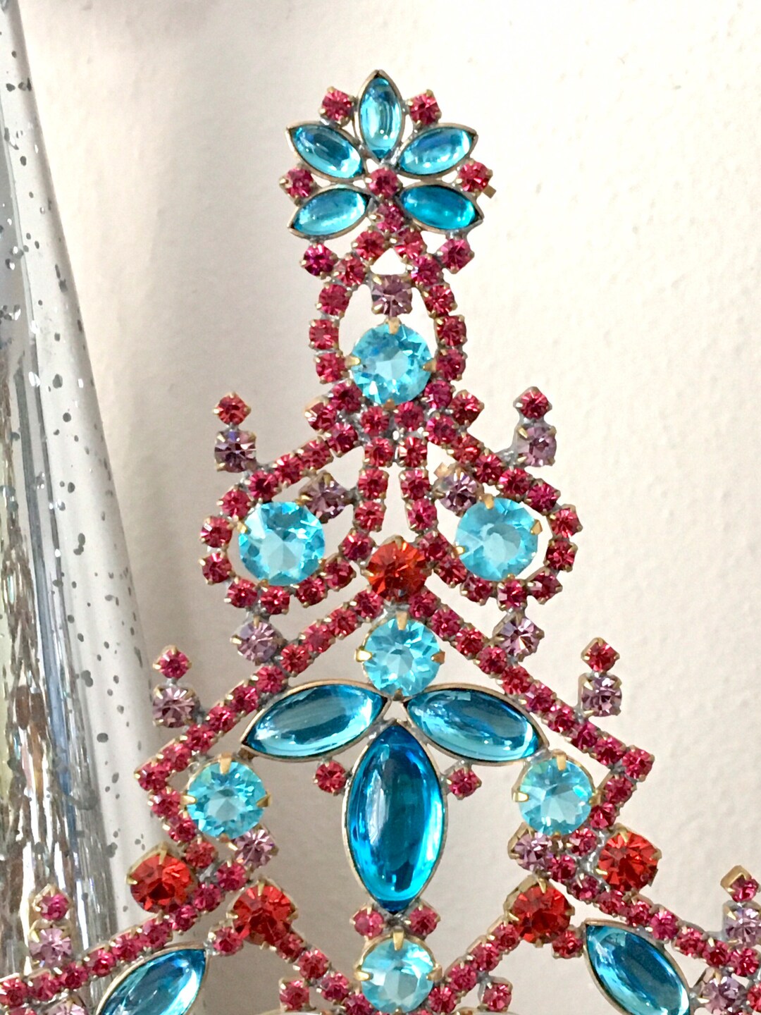 Large 8 Czech Rhinestone Tree Vintage Rhinestone Tree - Etsy