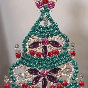 Large 8.25” Czech Rhinestone Tree, Vintage Rhinestone Tree, Rhinestone ...