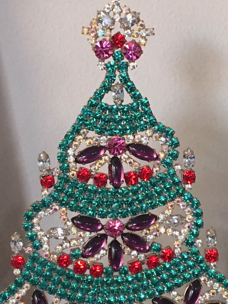 Large 8.25 Czech Rhinestone Tree Vintage Rhinestone Tree - Etsy