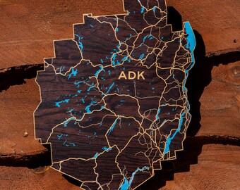 Adirondack Fire Tower Challenge Map 11x14 Print - Etsy