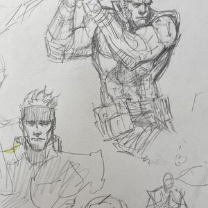 Solid Snake Doodles: Metal Gear Solid Quick Sketches 6” X 9” - Etsy