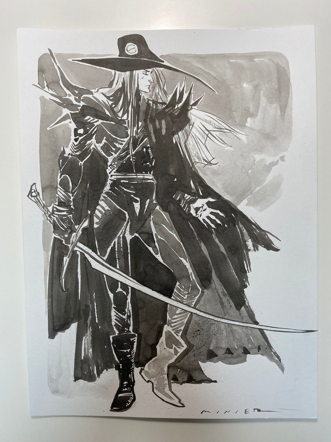Vampire Hunter D Original Art Sketch 9 X 12 - Etsy