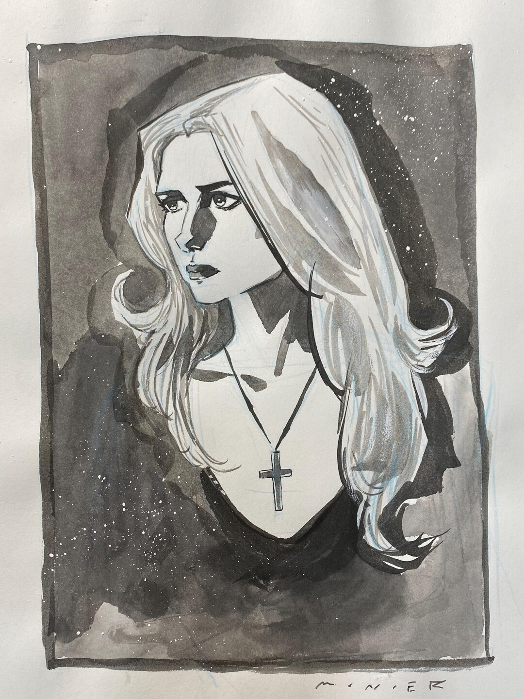 Buffy the Vampire Slayer - Original Art Ink Sketch 8.5”x11” - Etsy