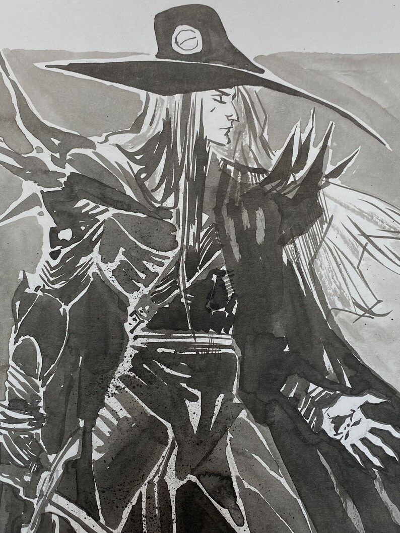 Vampire Hunter D Original Art Sketch 9 X 12 - Etsy