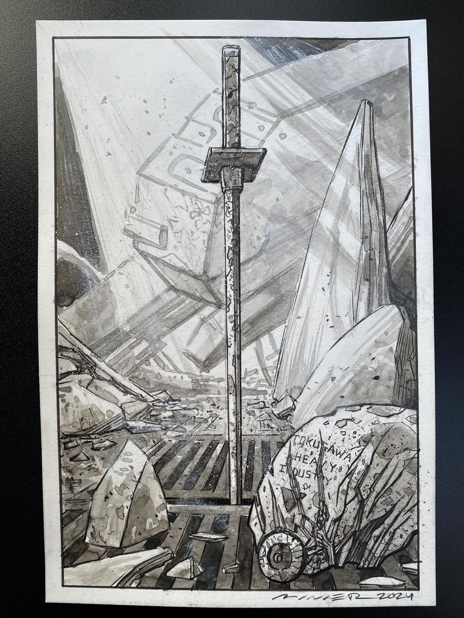 Cyborg Ninja Sword Ink Drawing: Metal Gear Solid Art (6x9) - Etsy
