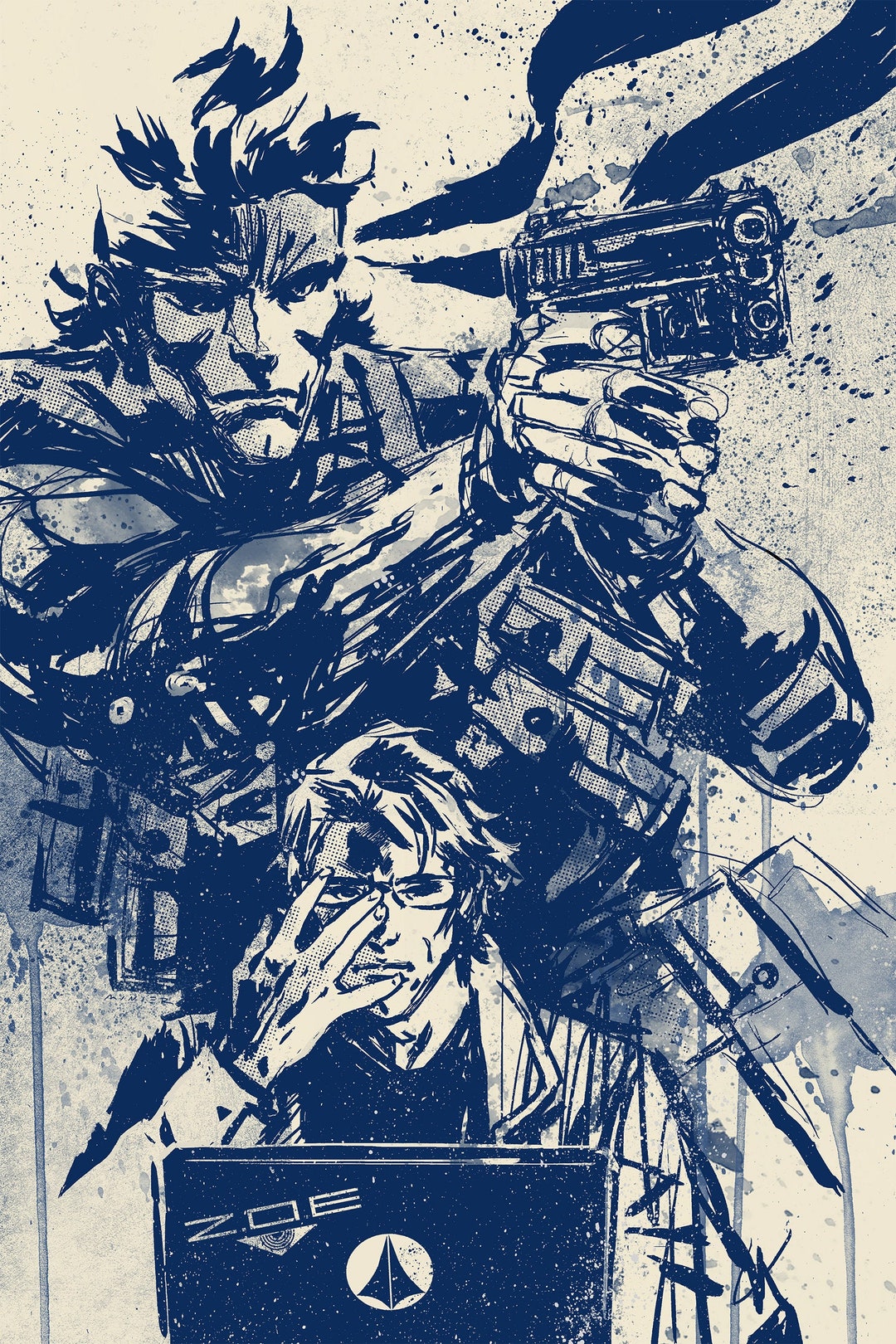 Solid Snake and Otacon 12” X 18” Giclee Poster Print - Etsy