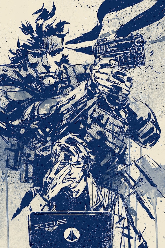 Solid Snake and Otacon 12 X 18 Giclee Poster Print - Etsy