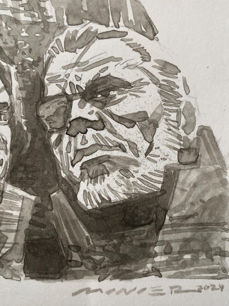 Mount Snakemore Ink Drawing: Metal Gear Solid Art, 9x6" - Etsy