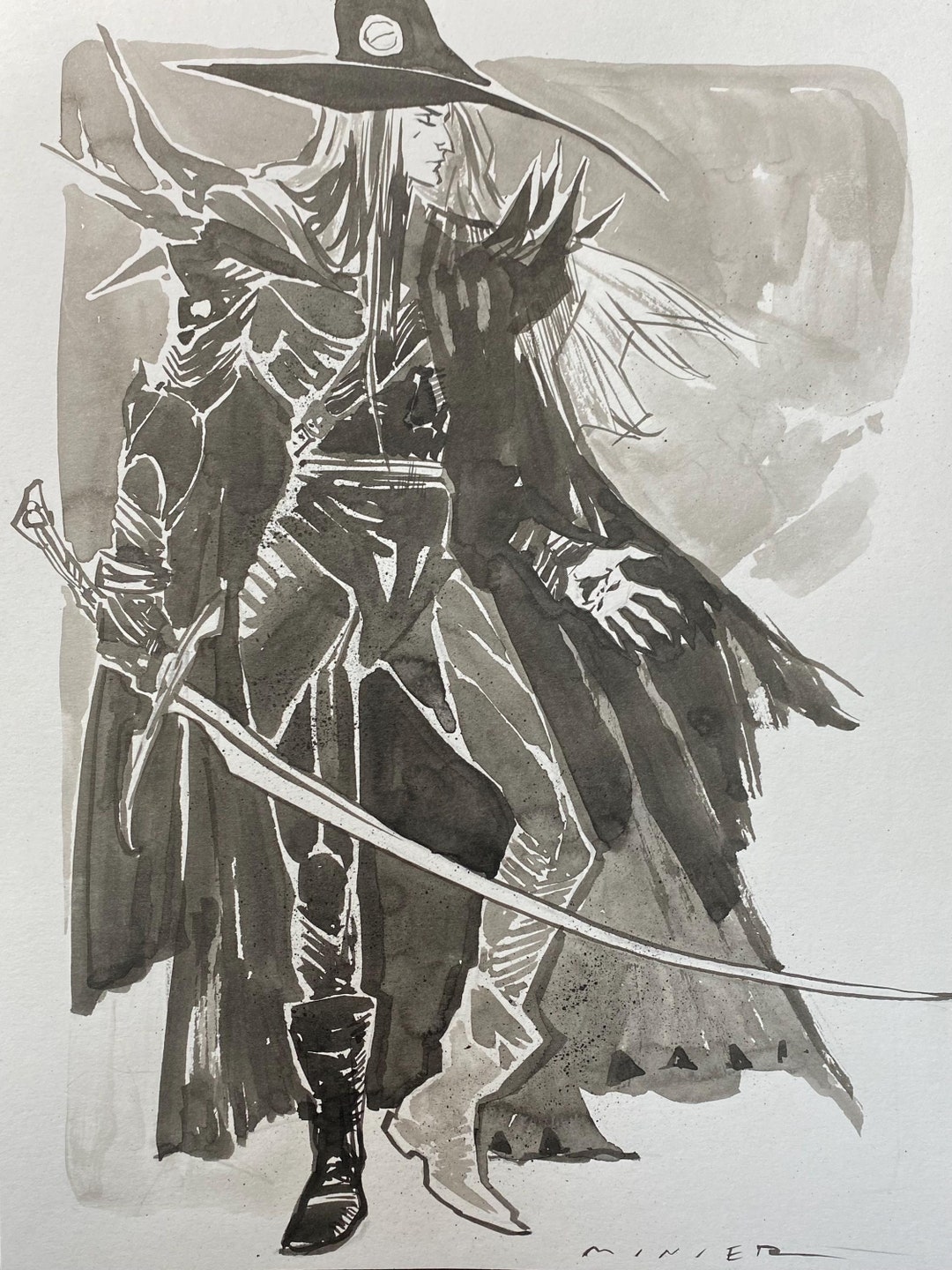Vampire Hunter D - Original Art Sketch 9” X 12” - Etsy