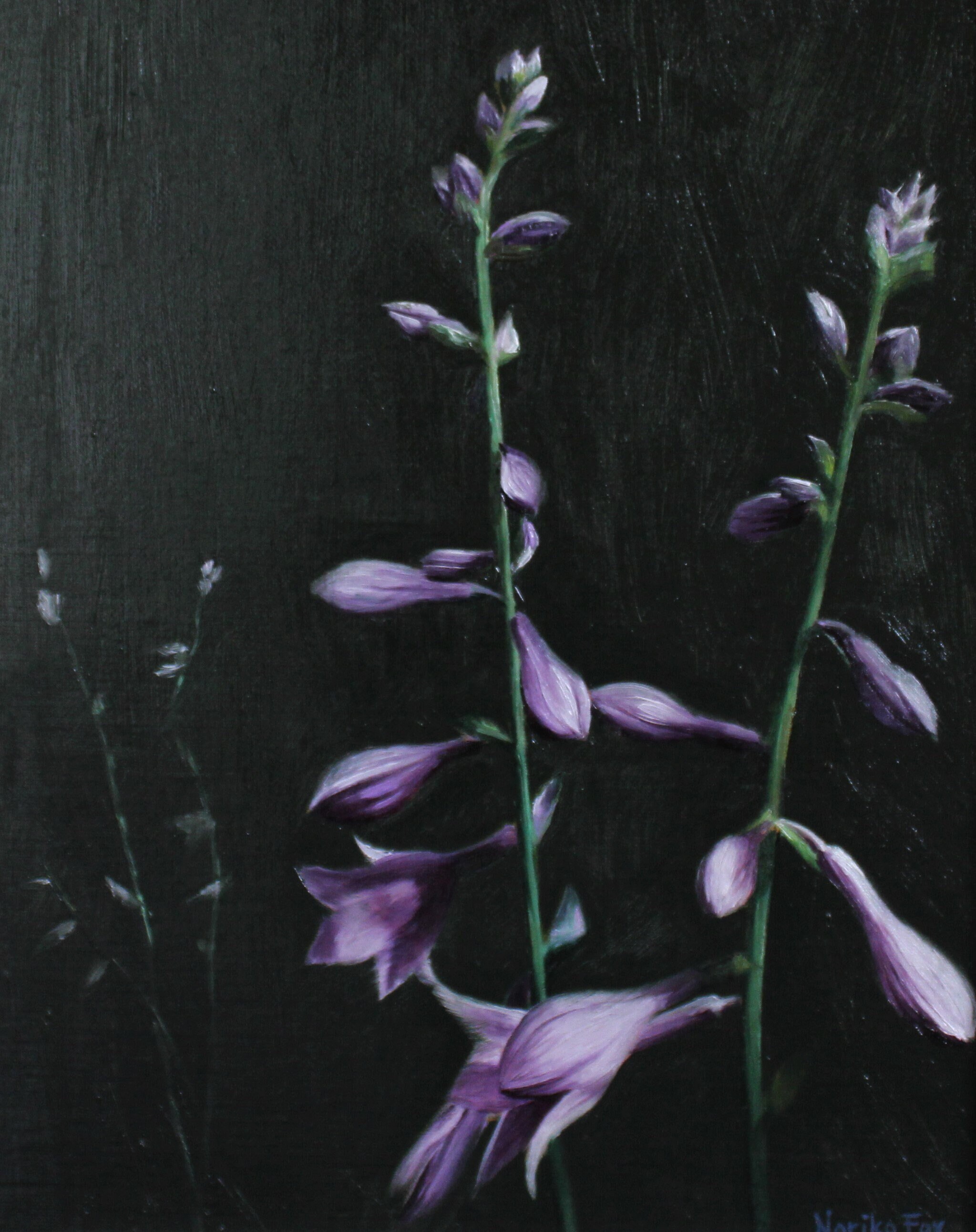 An Original Oil Painting of Hosta Flower Framed - Etsy