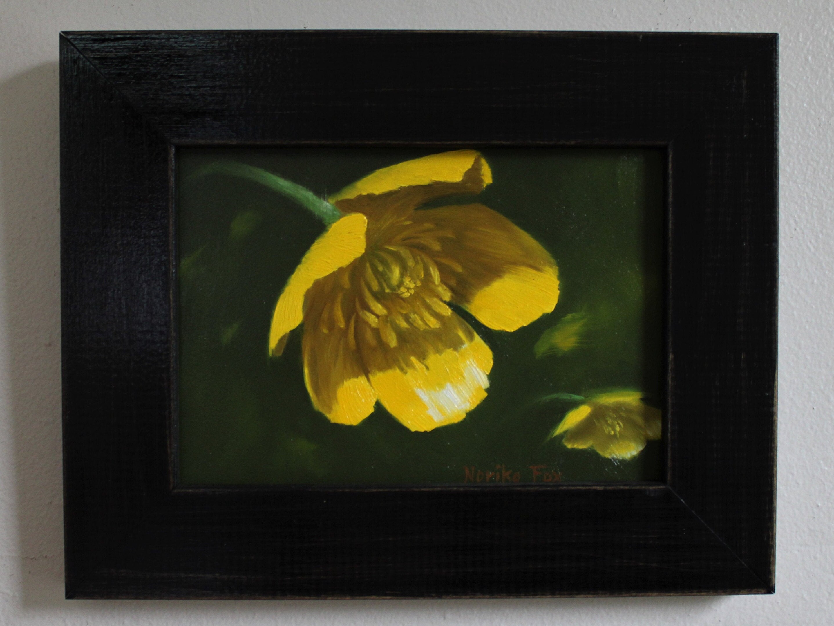 An Original Oil Painting of Buttercup Flower - Etsy