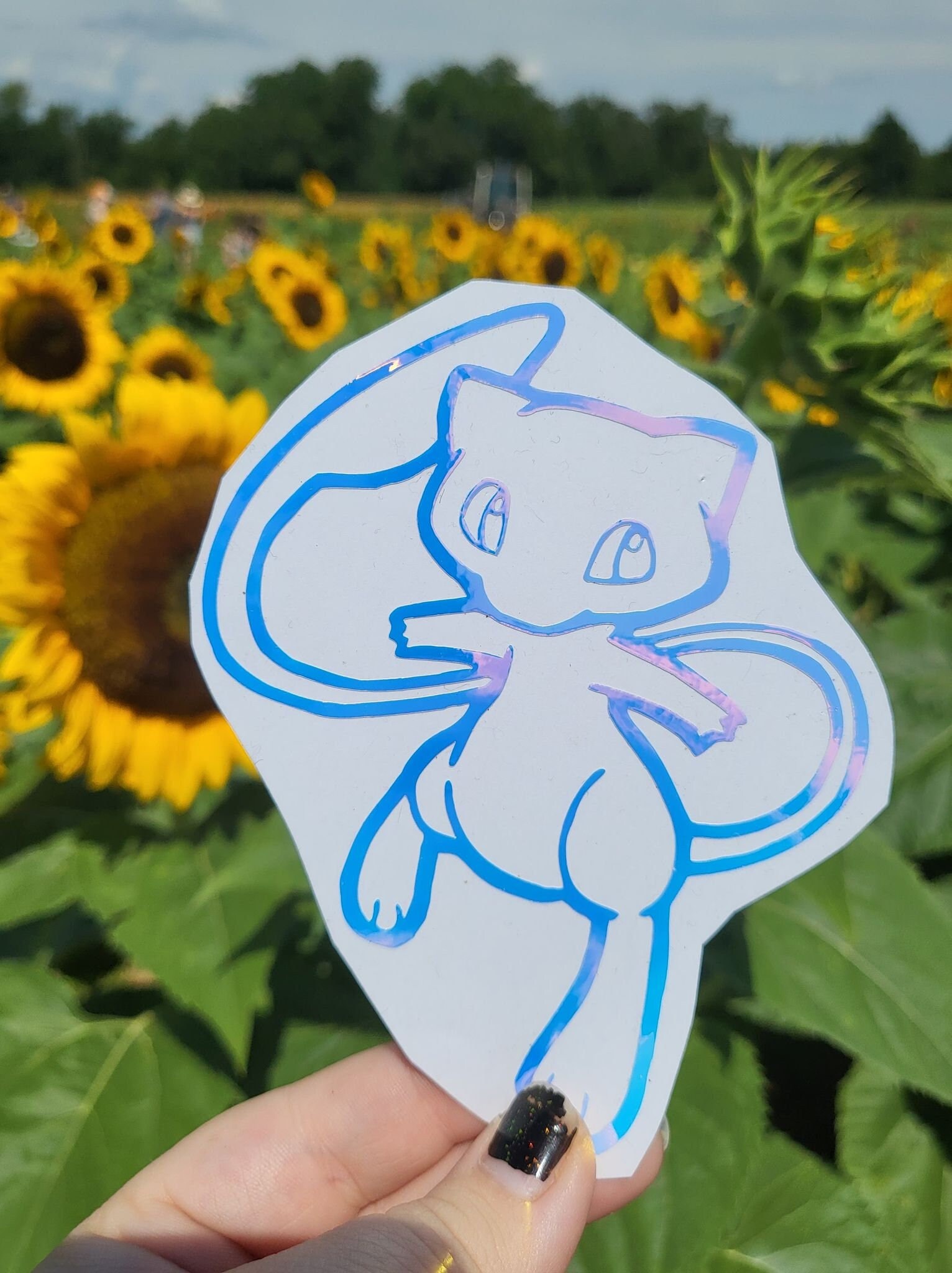 Holographic Mew Decal - Etsy