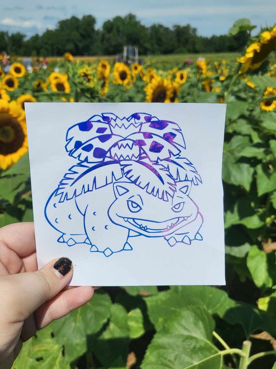 Holographic Venusaur Decal - Etsy
