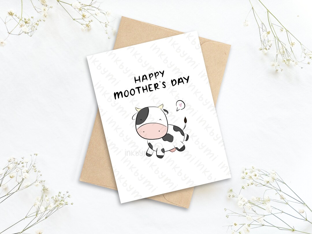 Cute Mother's Day Card | Punny Card for Mom | Mom Card | Cow Cards ...