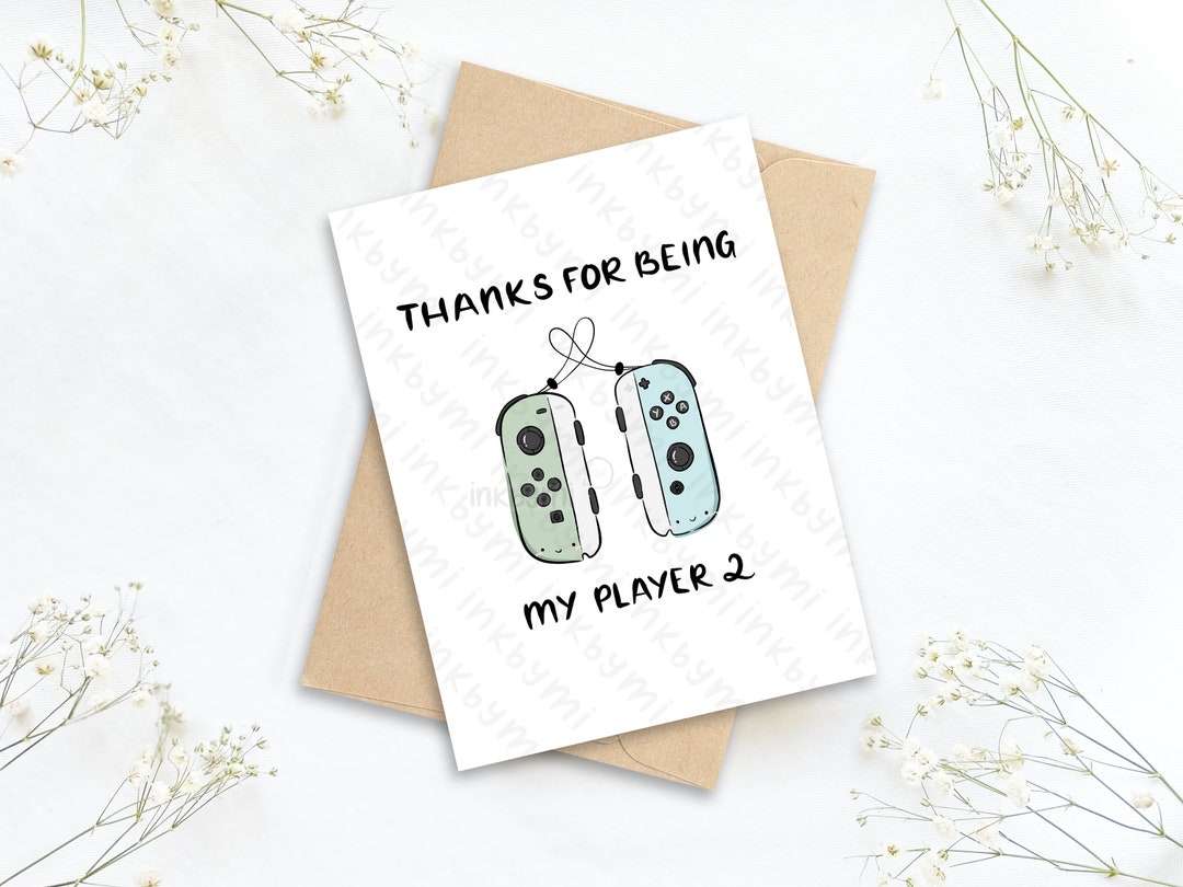 Thanks for Being My Player 2 Greeting Card | Switch Card | Nintendo ...