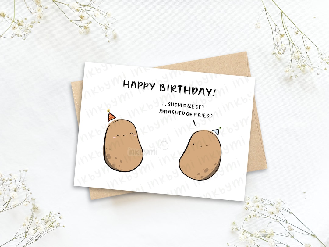 Happy Birthday Card Funny Birthday Card Silly Birthday Card Foodie Card ...