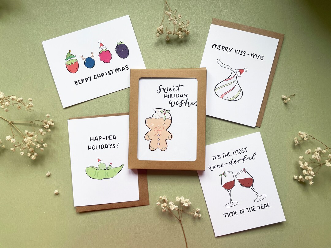 Inkbymi Holiday Snacks Box Set | Cute Snacks Greeting Cards | Cute ...
